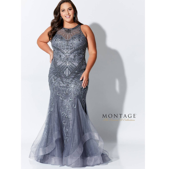 Ivonne D | Dresses | Ivonne D Long Evening Cocktail Sequins Gown Dress ...